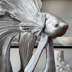 Fish Silver / Fish Figurine / Statue / Handmade / Table Decoration ...