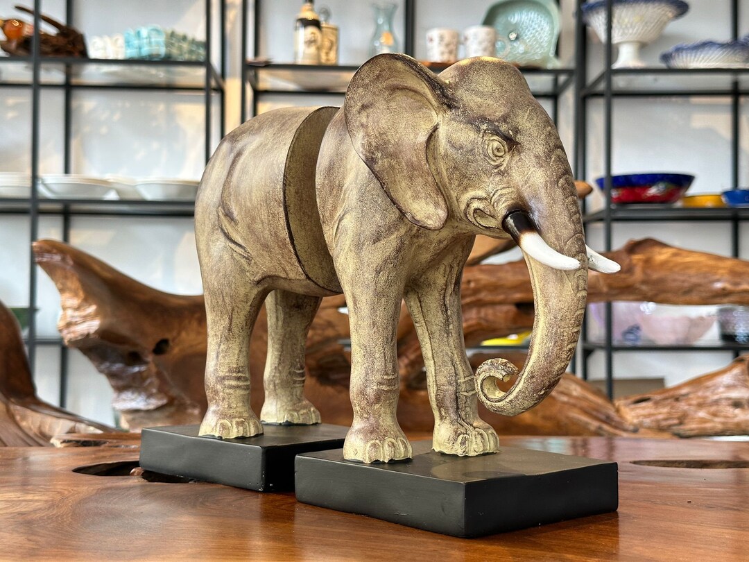 Bookend Elephant / Accountant Figurine / Statue / Office Decoration ...