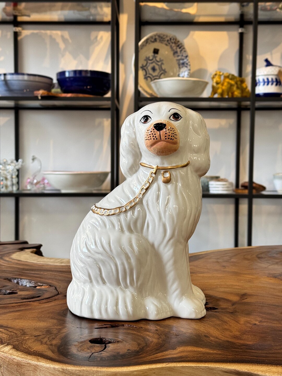 Dog Figure / Statue Staffordshire Dog / Dog Sculpture / Pets / Ceramic ...