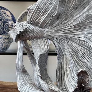 Fish Silver / Fish Figurine / Statue / Handmade / Table Decoration ...