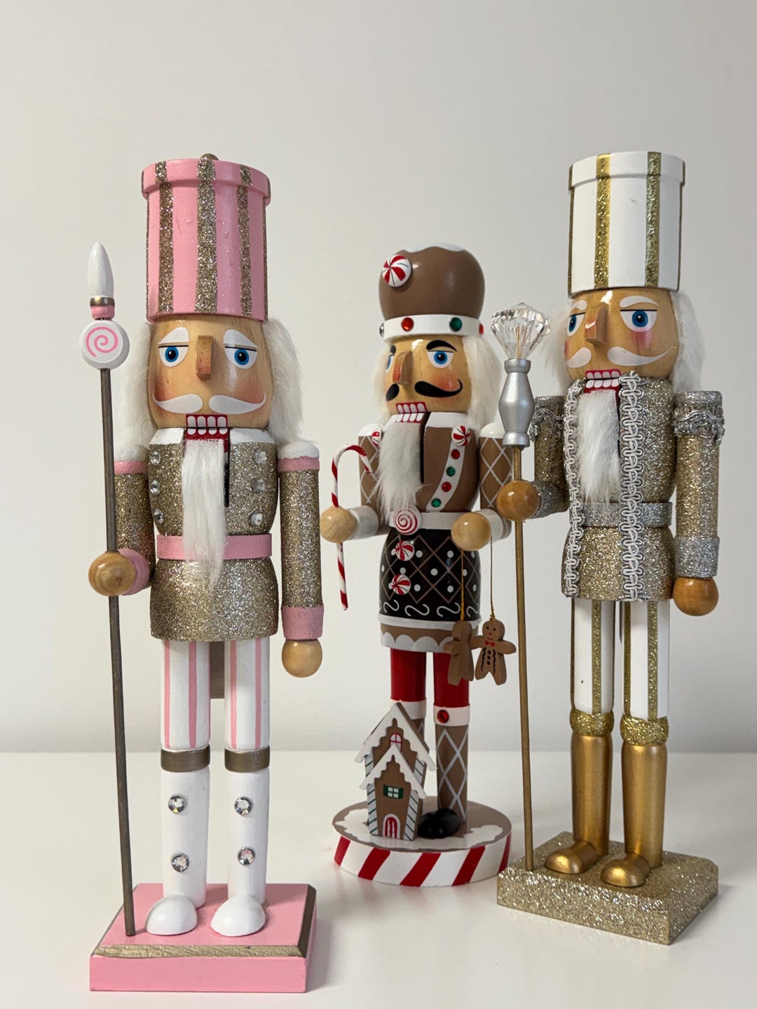 Modern Wooden Nutcracker | Hand-painted Christmas Figurines With Candy ...