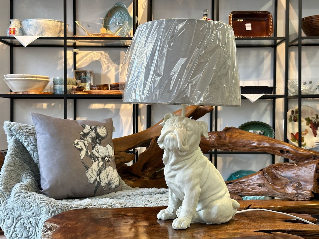Table Lamp / Table Lamp Bulldog White / Modern Decorative Style ...