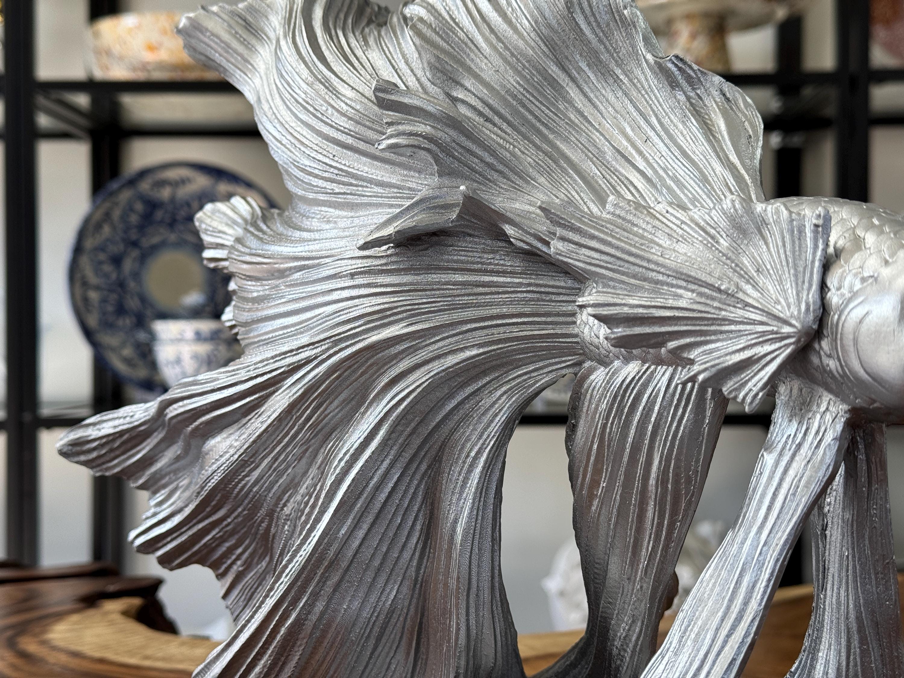 Fish Silver / Fish Figurine / Statue / Handmade / Table Decoration ...