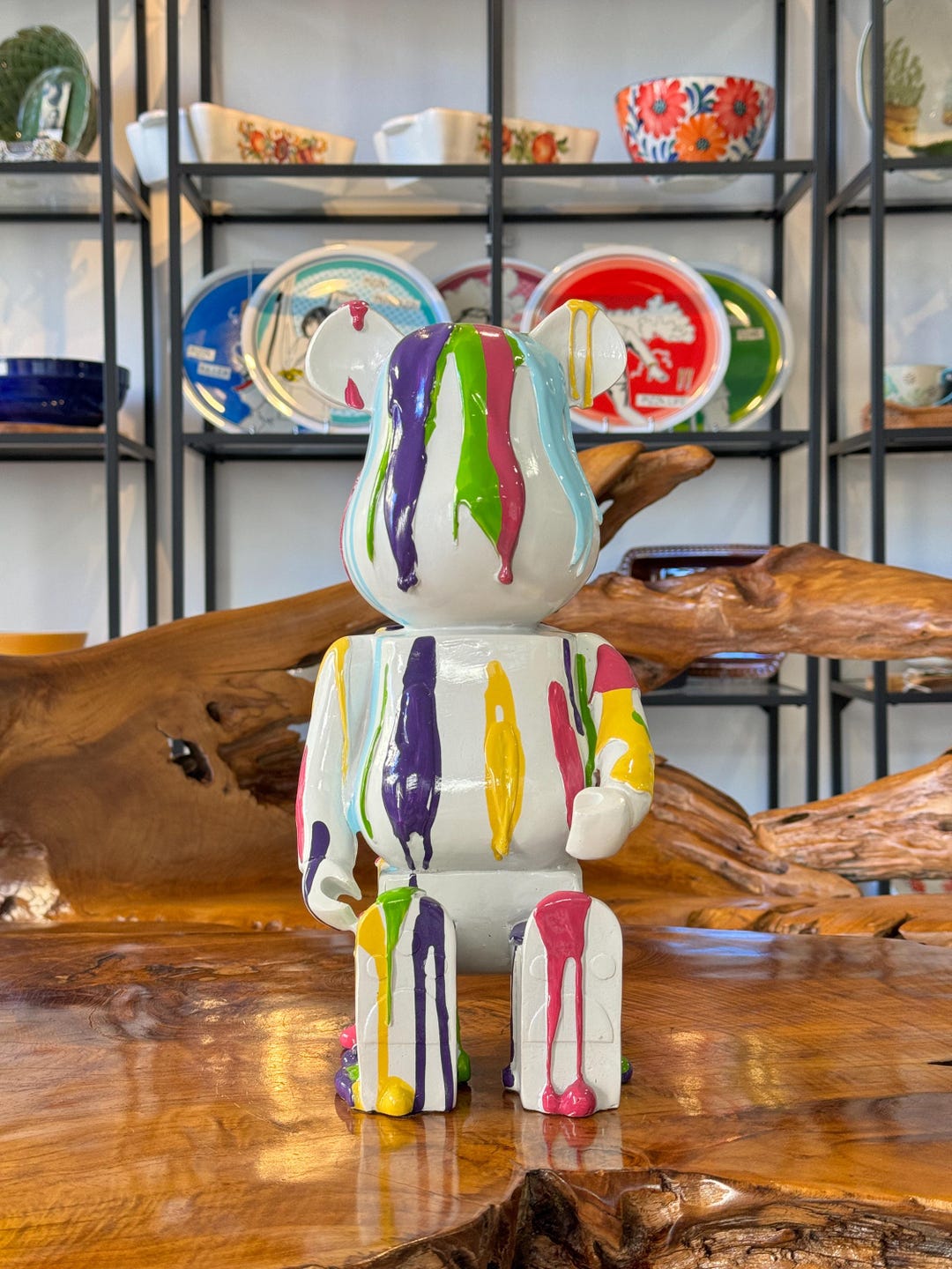 Bear / Bearbrick / Decorative Figure Bear White / Handmade From Resin ...