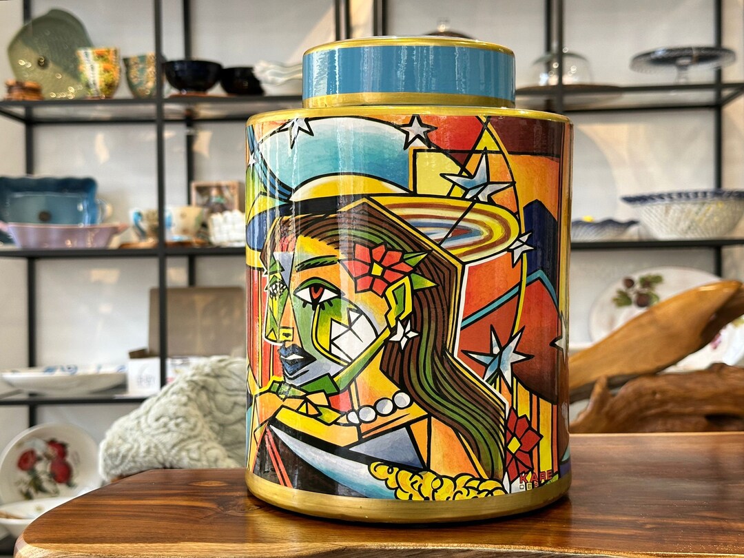 Box With Lid / Decorative Vessel Graffiti / Storage Box / Decoration ...