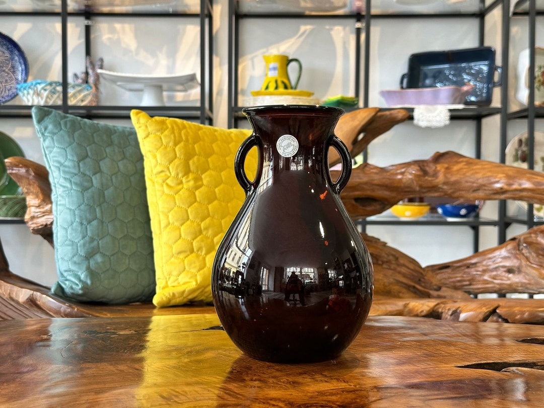 Vase / Flower Vase Made of Recycled Glass / Glass Vase / Recycled Glass ...