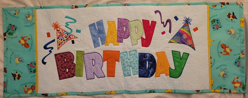Happy Birthday Pokémon Table Runner - Etsy