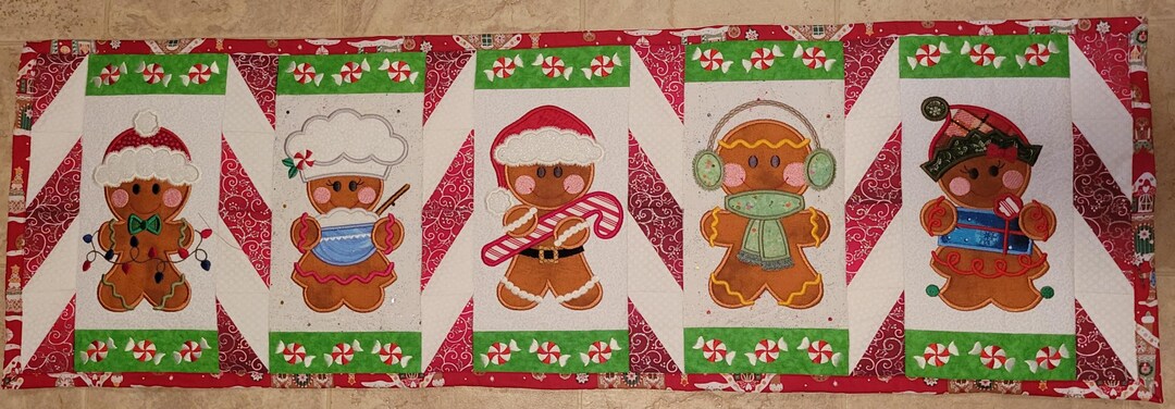 Gingerbread Man Table Runner - Etsy