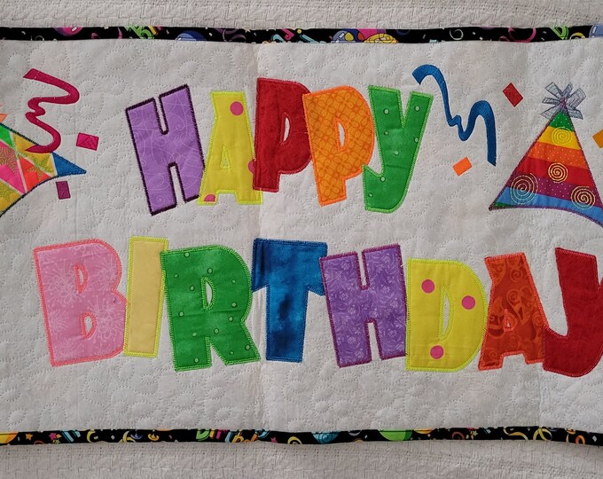 Happy Birthday Table Runners - Etsy