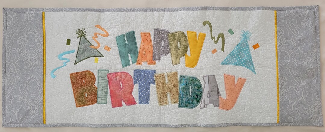 Happy Birthday Table Runners - Etsy