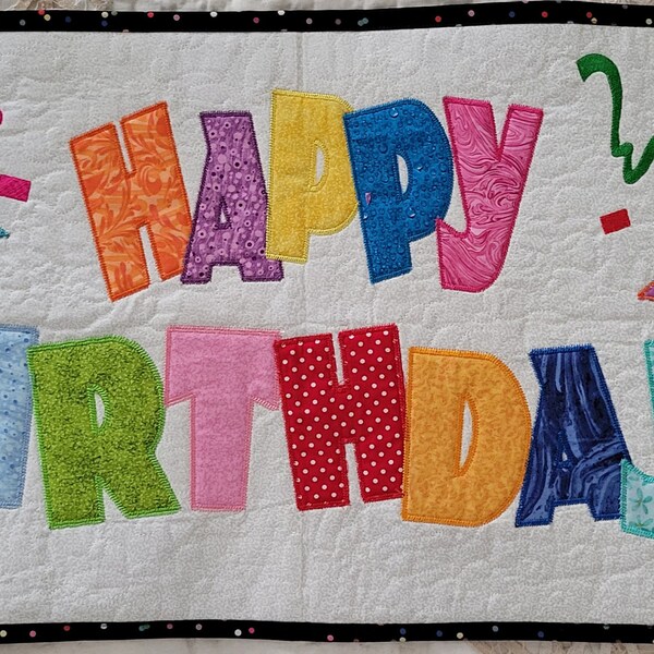 Birthday Table Runner - Etsy