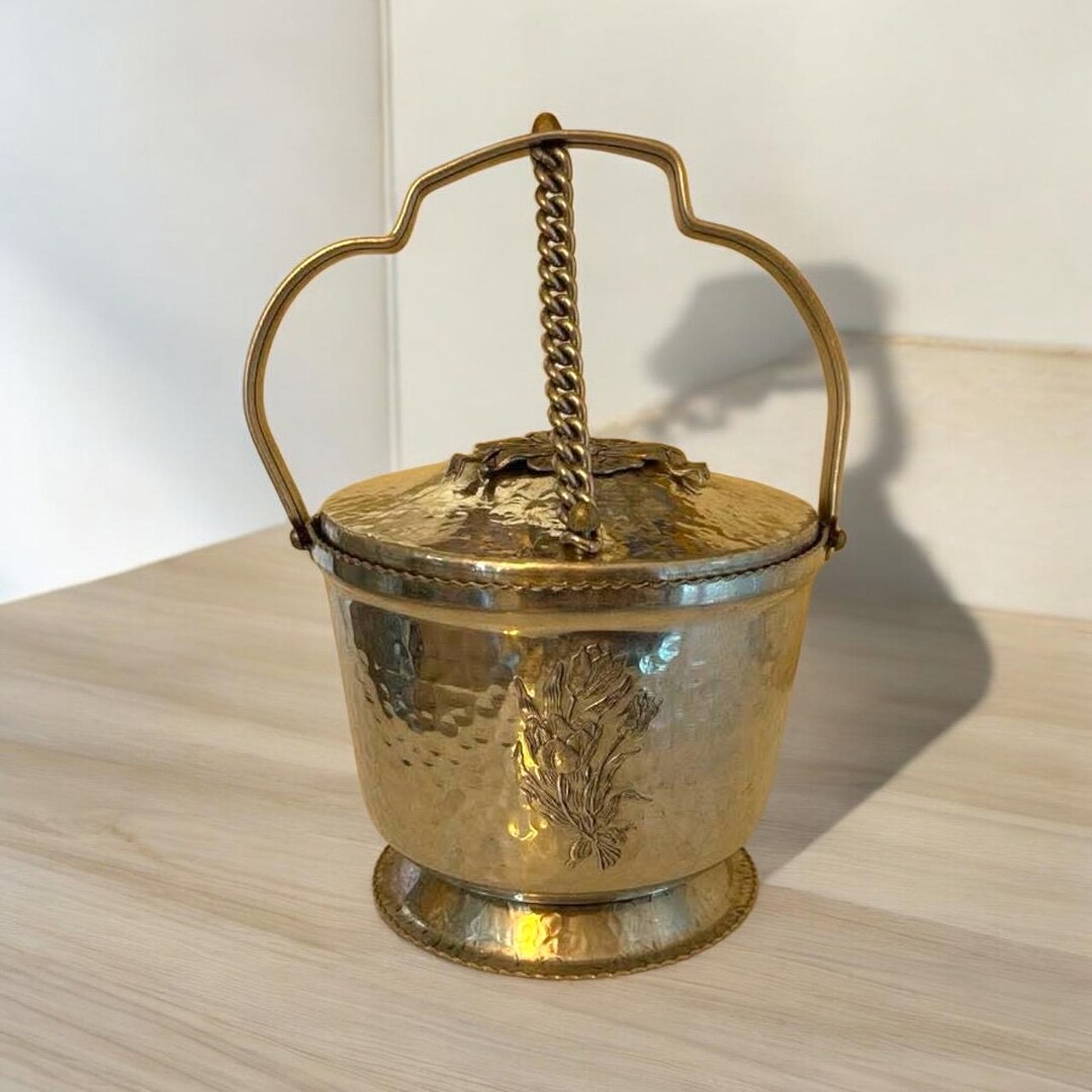 Rodney Kent Hammered Aluminum Ice Bucket With Handle and Chain - Etsy