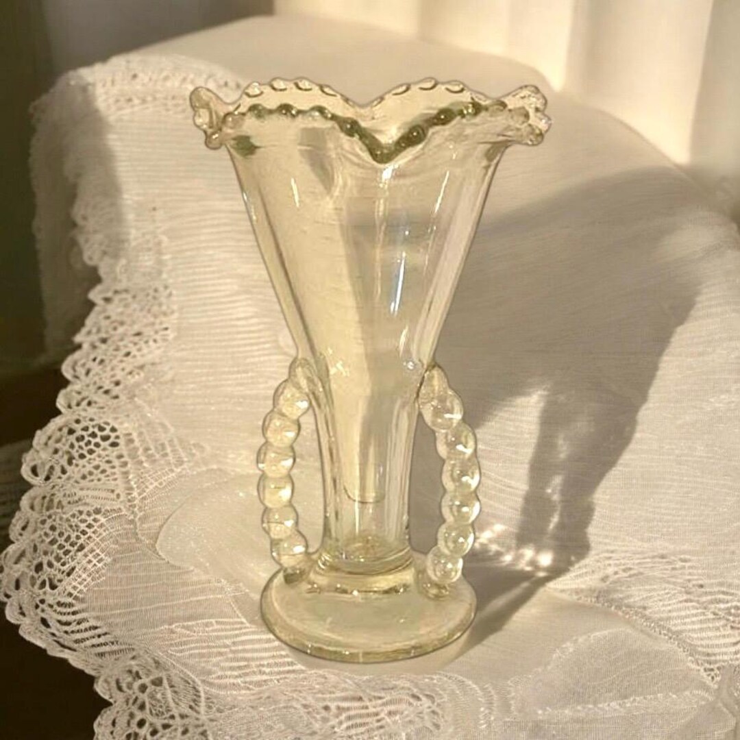 Antique Candlewick Glass Vase, IMPERIAL CANDLEWICK Crimped VASE - Etsy