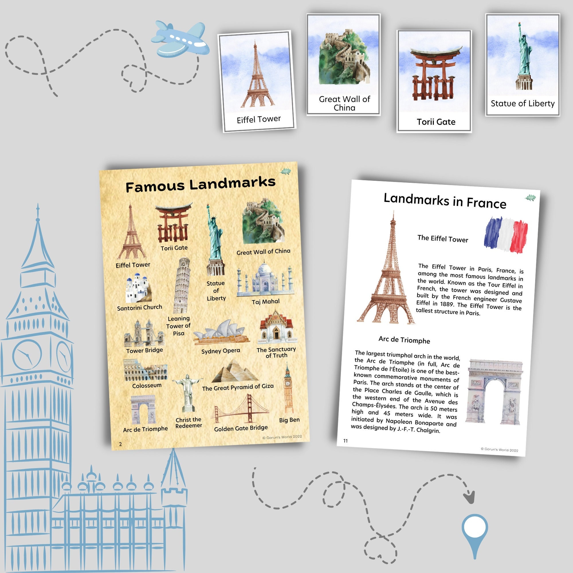 Famous World Landmarks For Kids