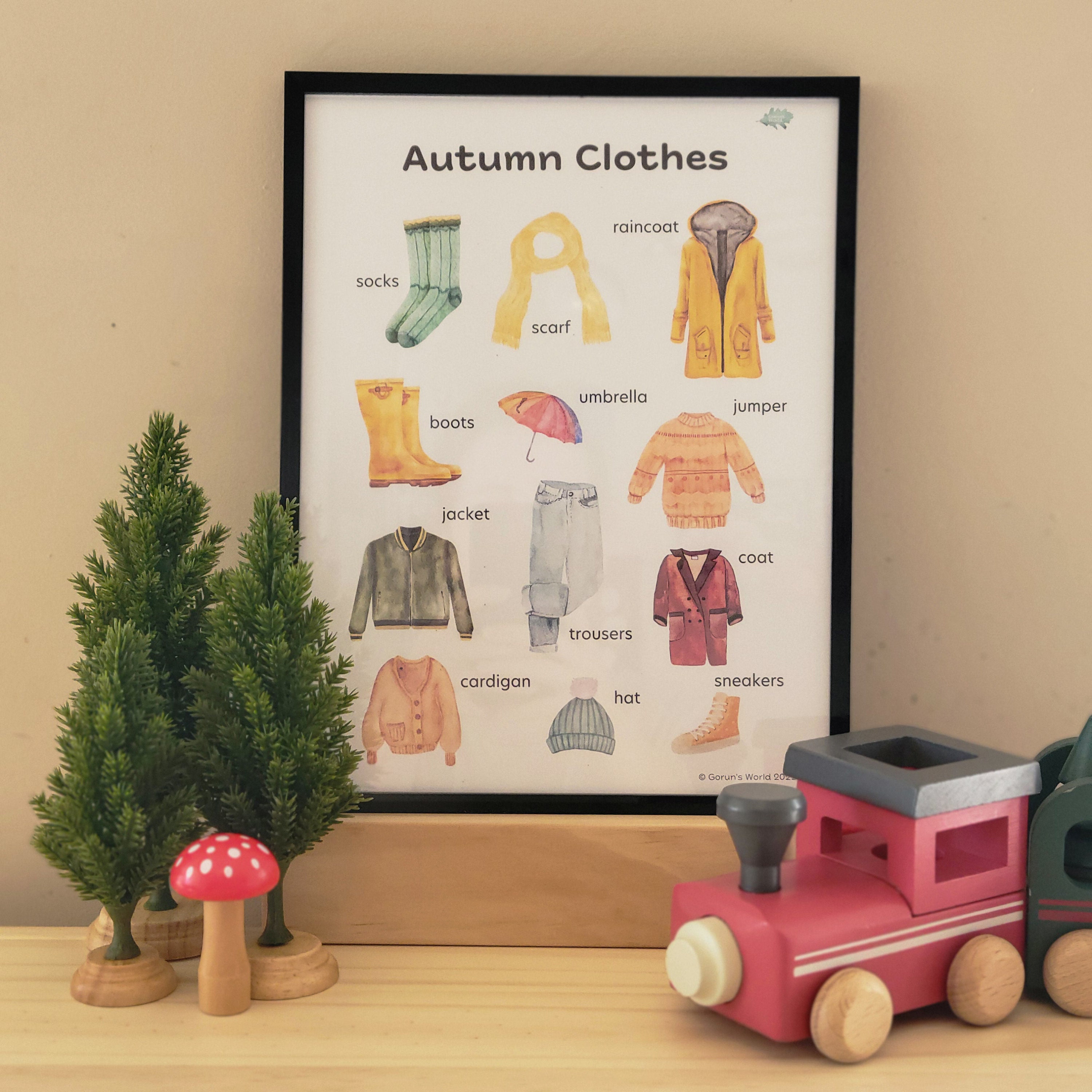 Autumn Clothes Poster - Etsy