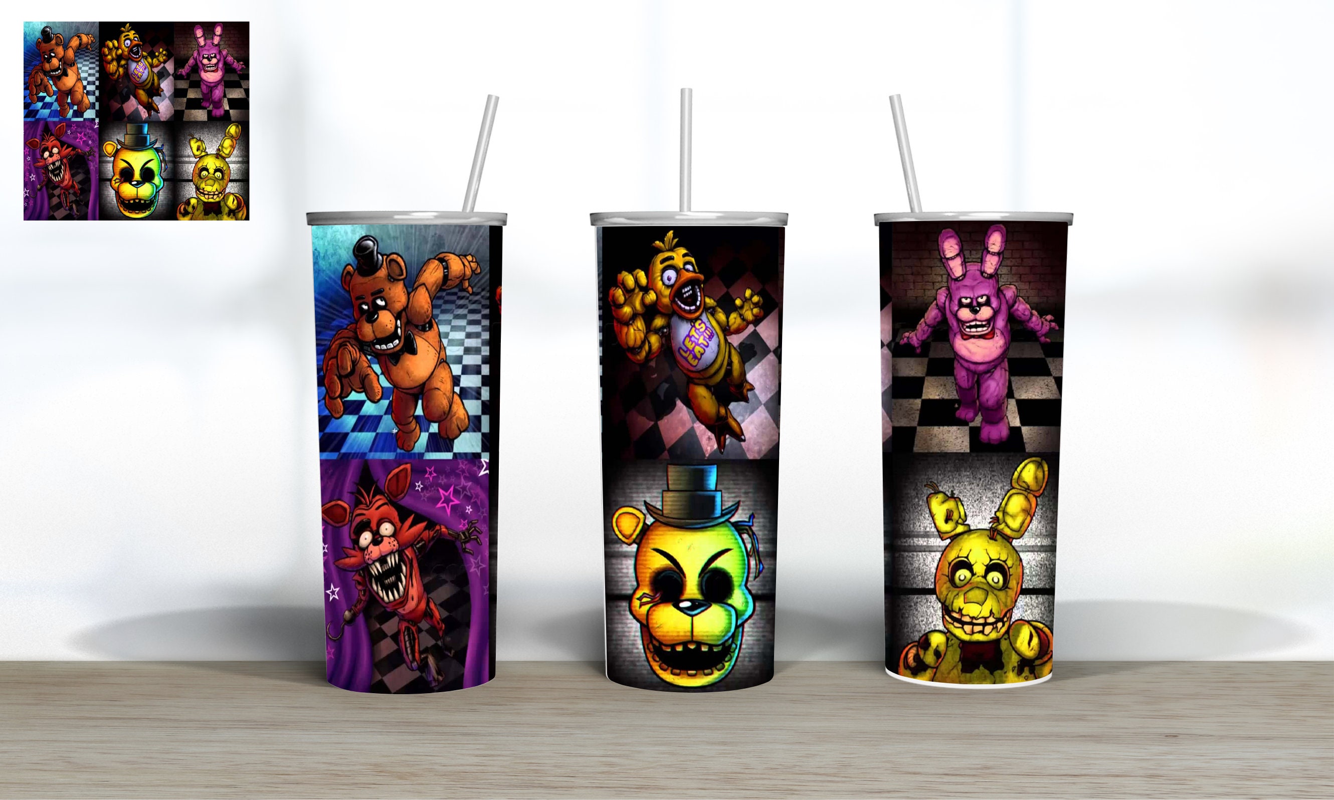 Five Nights at Freddy's Tumblers, FNAF Gifts, Gifts for Her, Gifts for ...