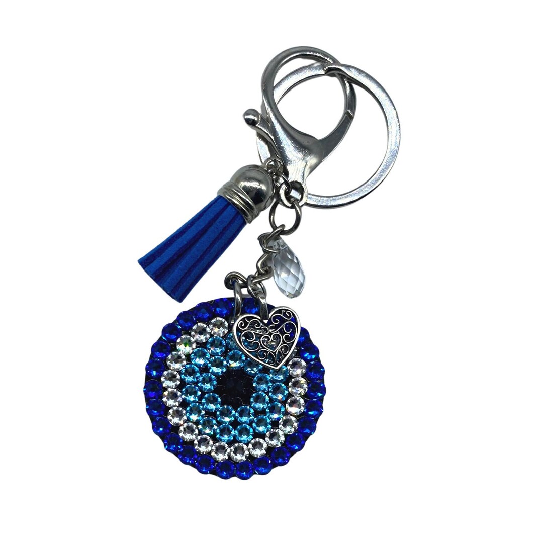 Alpha Bling Evil Eye / Mati / Third Eye Key Chain Made With Swarovski ...