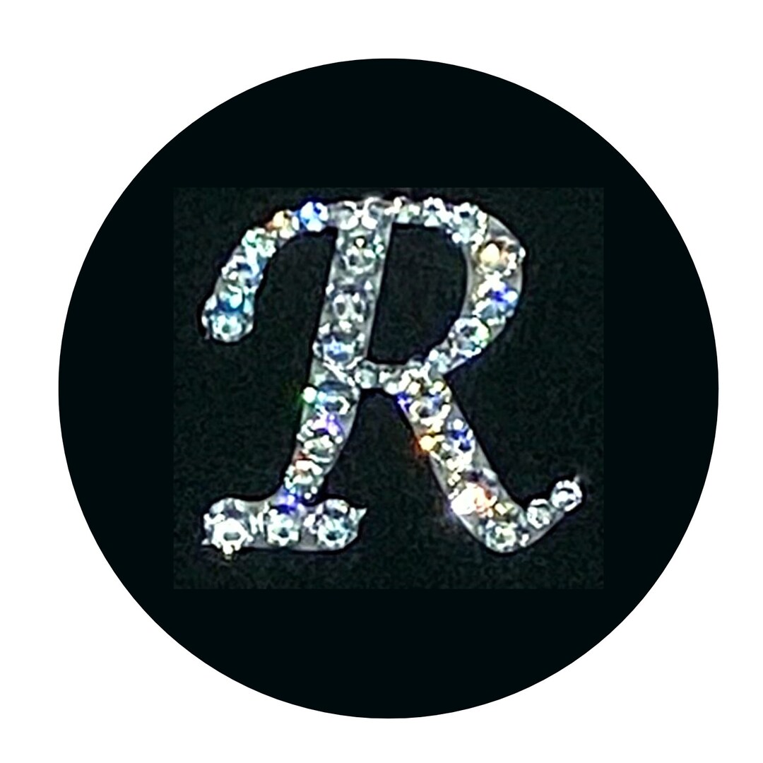 Alpha Bling Monogram Black Pop up Phone Grip/phone Stand Made With ...