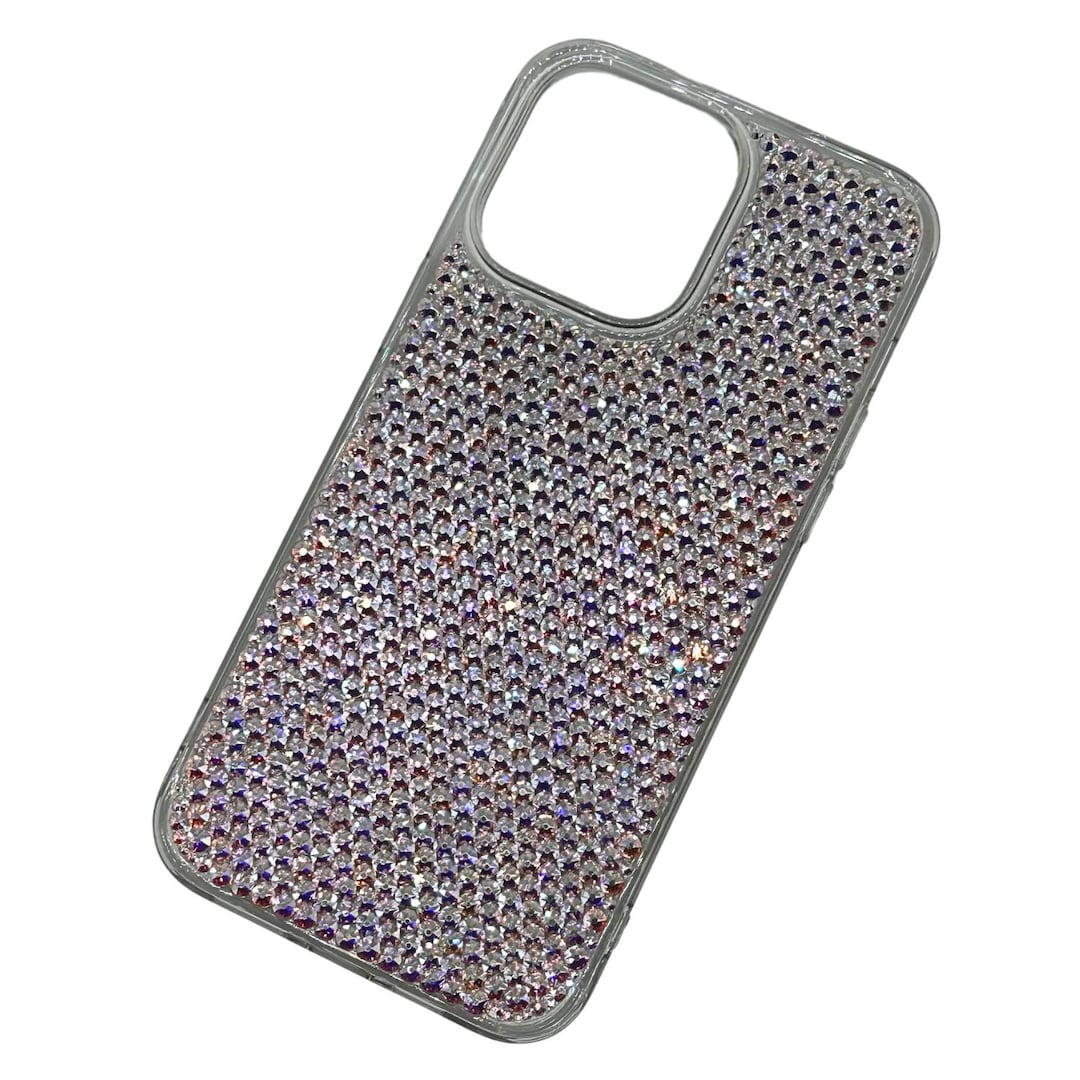Alpha Bling Honeycomb Design Clear Phone Case Made With Crystal AB ...