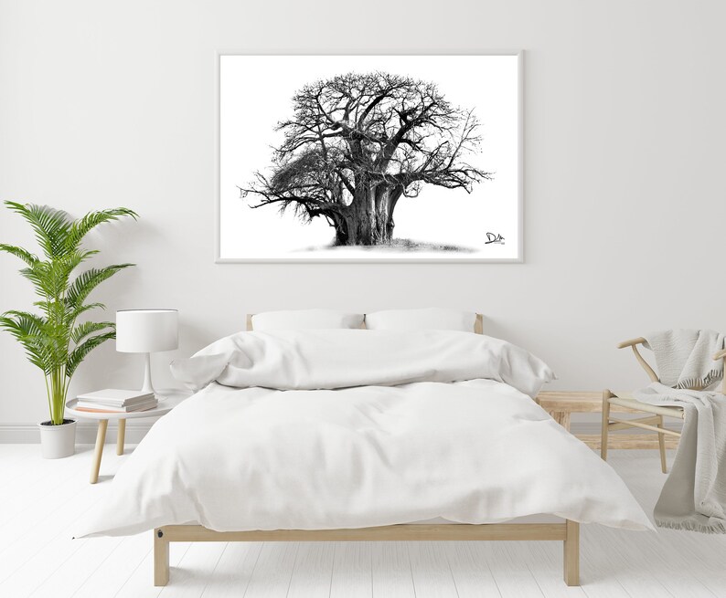 Black and White Tree Printable, Artwork, Poster, African Tree Printable ...