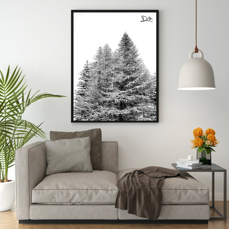 Black and White Trees Printable, Artwork Printable, Poster Printable ...