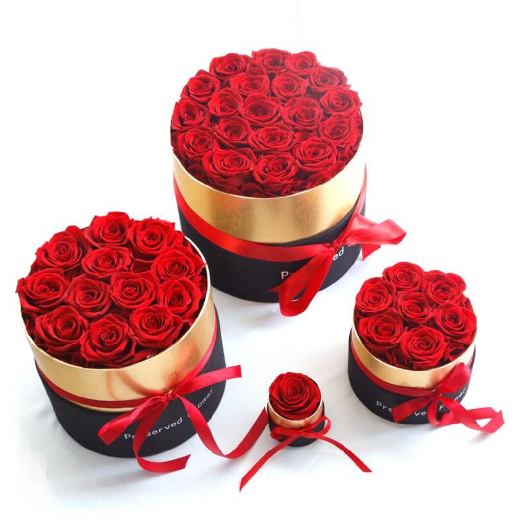 Preserved Eternal Roses in Luxurious Box – Romantic Real Rose Gift for ...