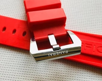 Panerai Red Rubber Strap - Etsy
