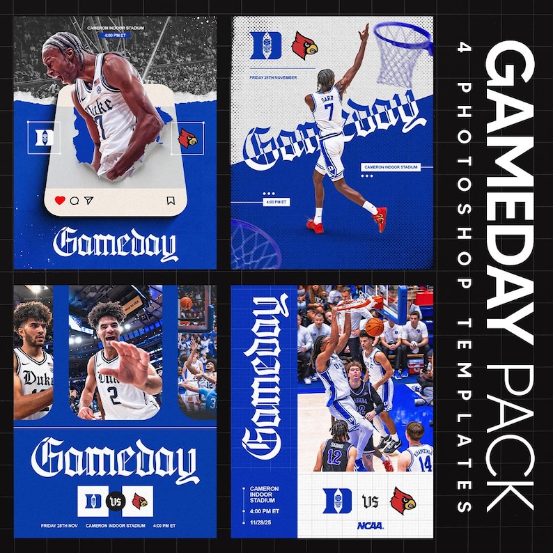 Photoshop GAMEDAY Template Pack for Social Media - Etsy