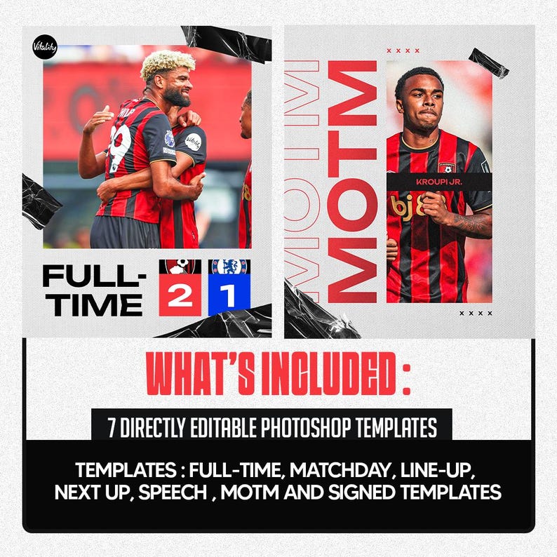 Photoshop Sports Templates for Social Media | 100% Customisable - Etsy
