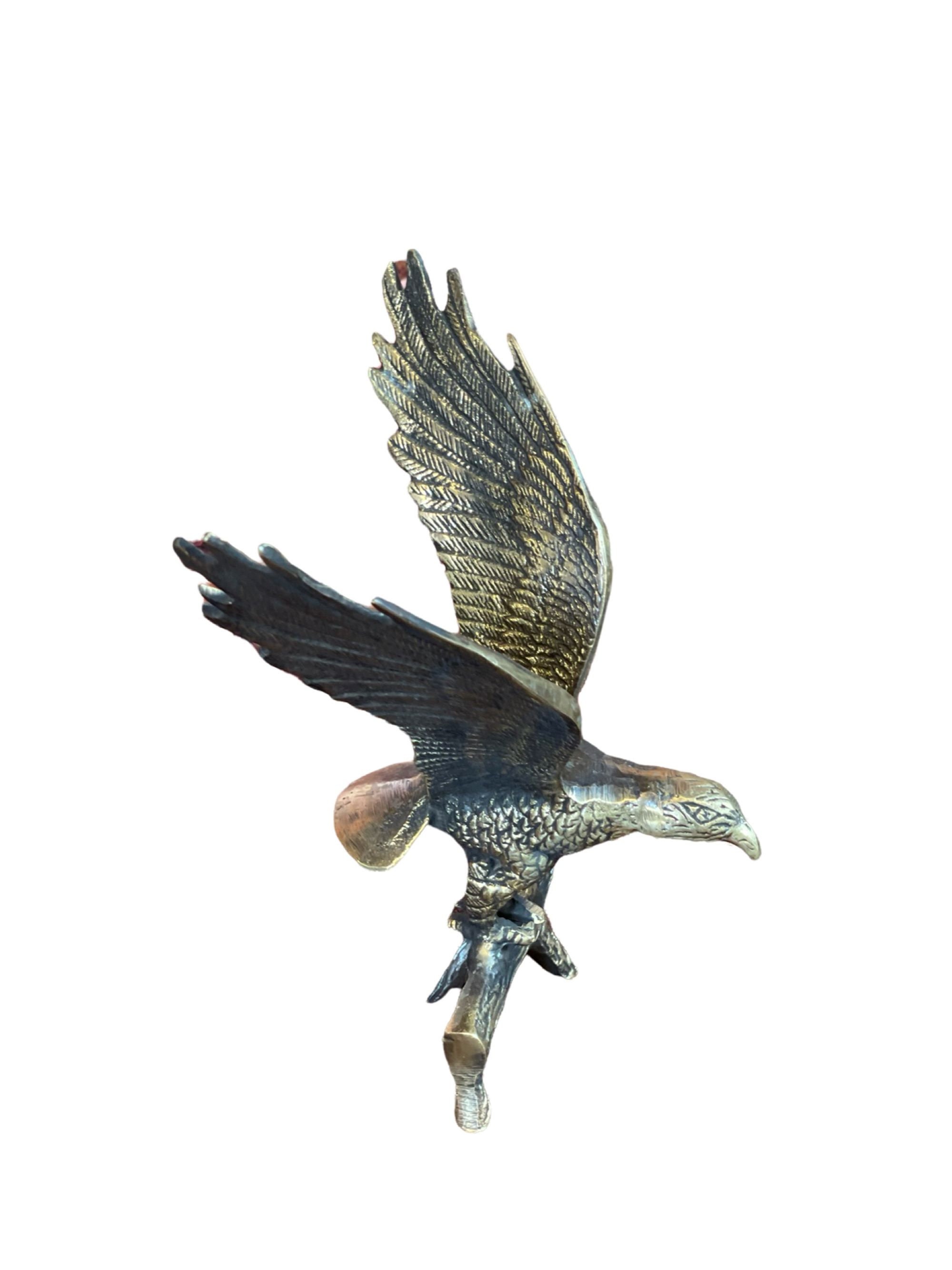 Handmade Solid Brass Hawk Figurine Copper Desktop Hawk - Etsy
