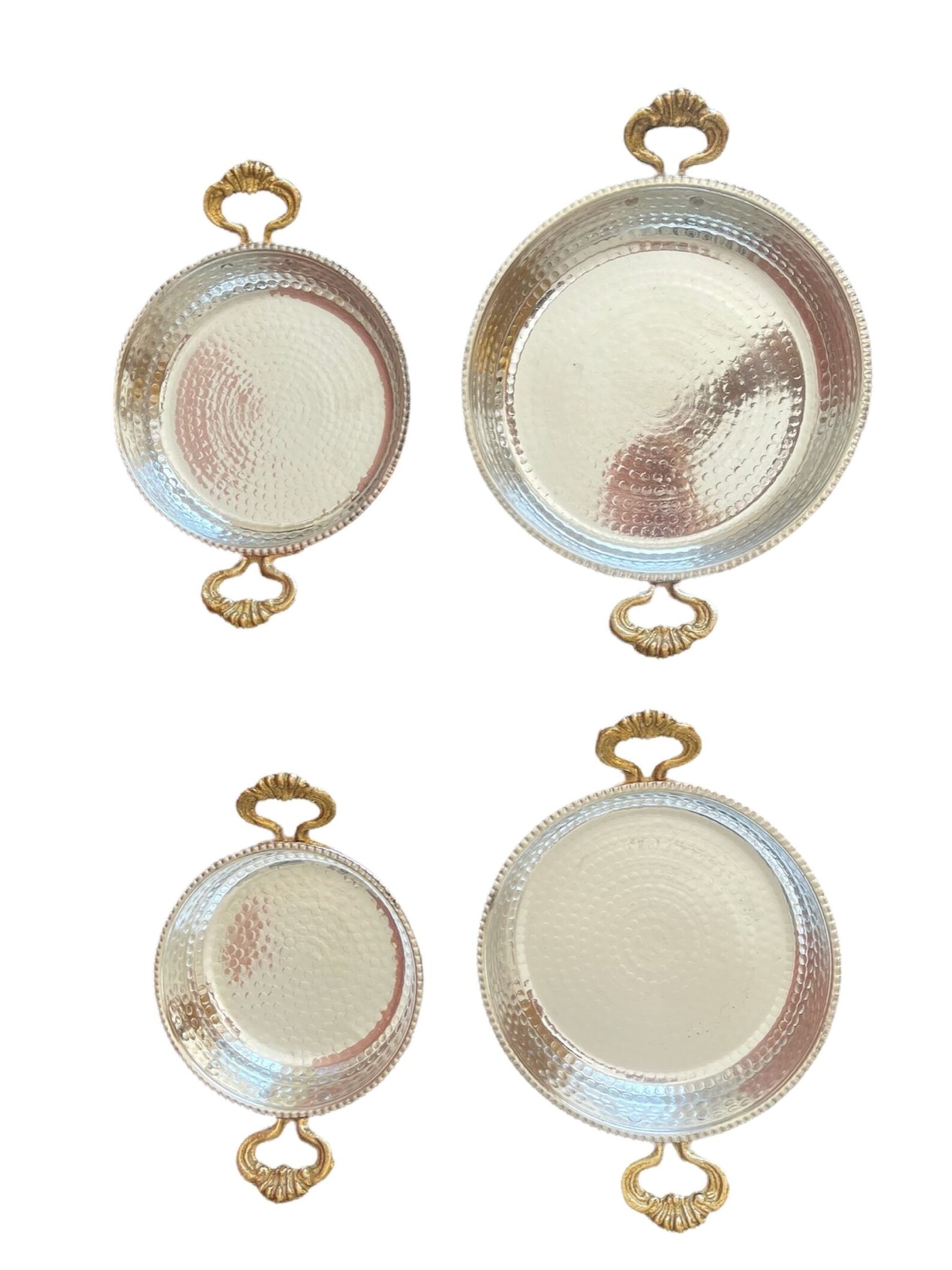 Handmade Hammered Solid Copper Pan Set, Copper Omlette and Sauce Pan ...