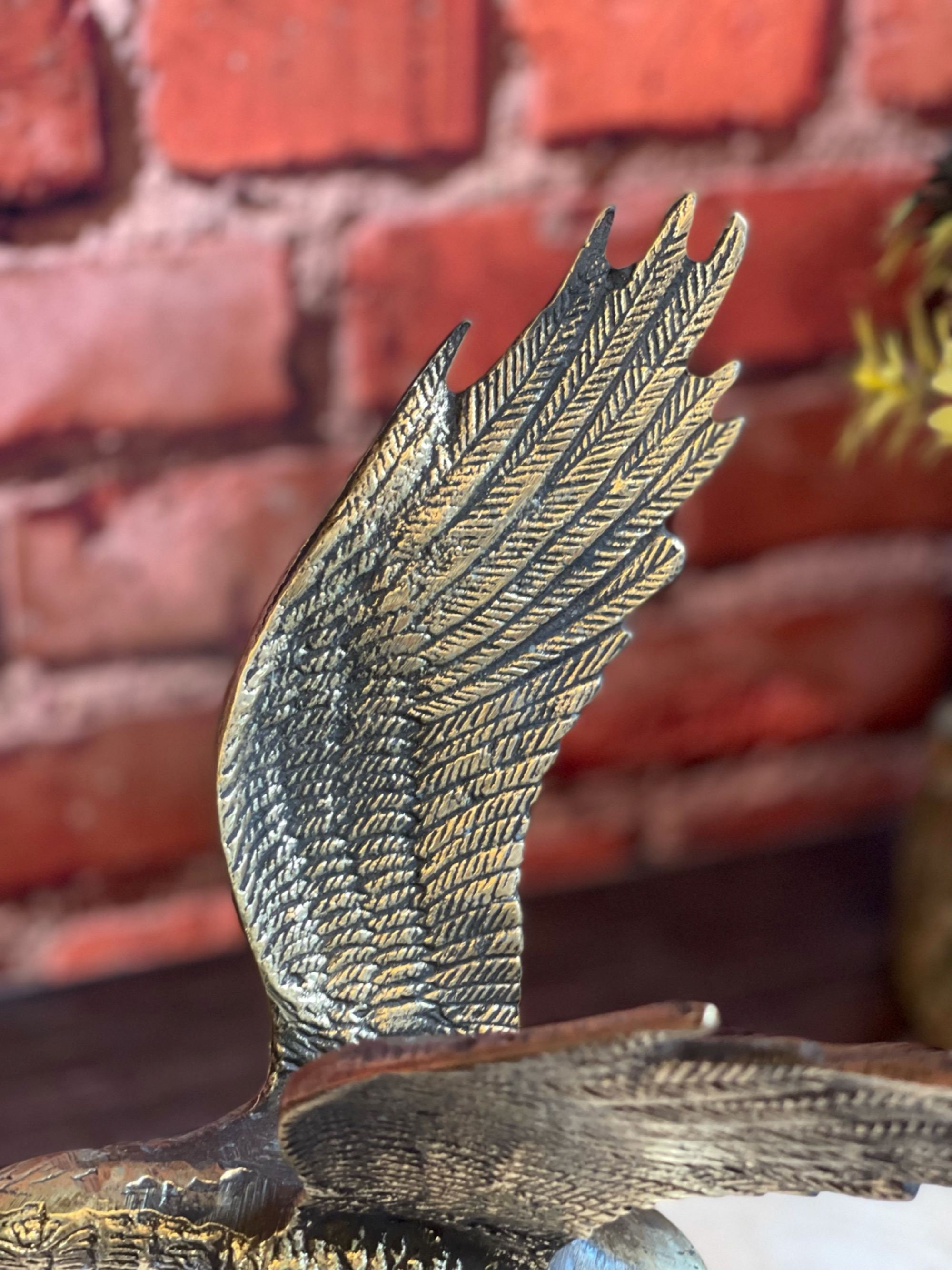 Handmade Solid Brass Hawk Figurine Copper Desktop Hawk - Etsy