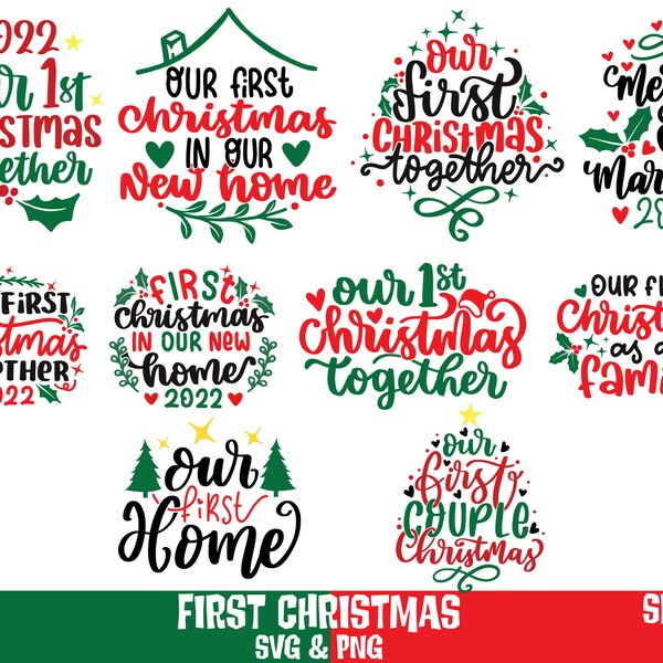 Our First Christmas Svg - Etsy