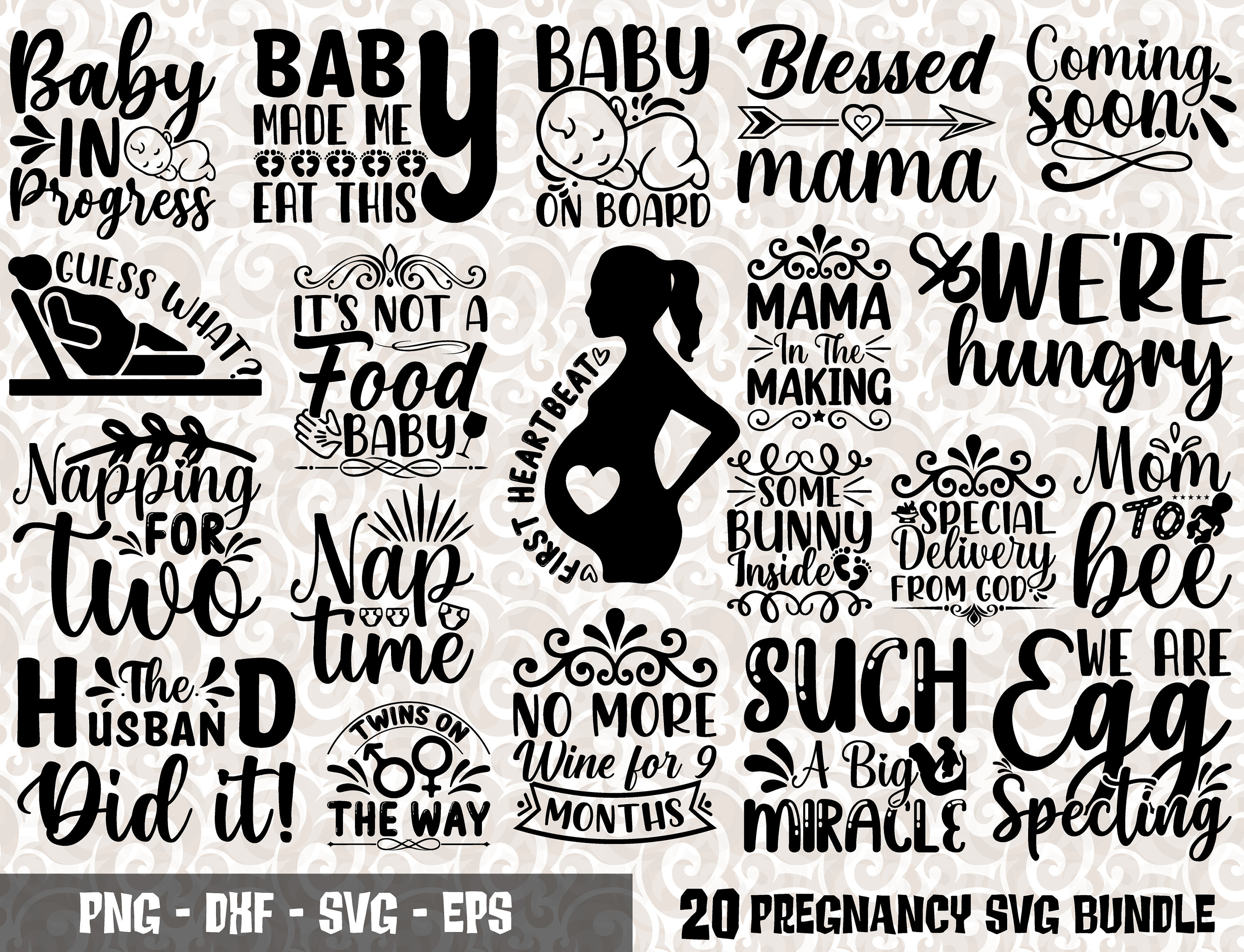 Pregnancy Svg Maternity Svg Pregnant Svg Pregnancy Etsy
