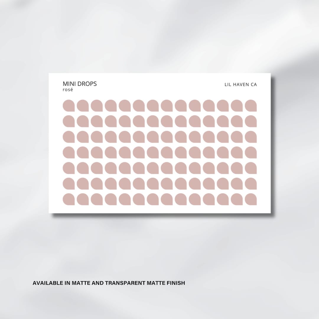 MINI DROPS - Mini Dew Drops Shape Planner Stickers, Bullet Journal ...