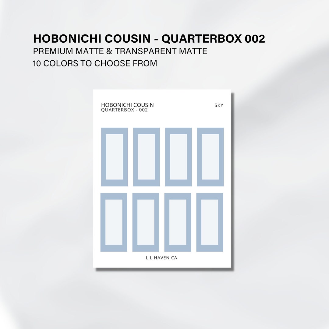 Hobonichi Cousin Stickers, Quarter Boxes Planner Stickers, Functional ...