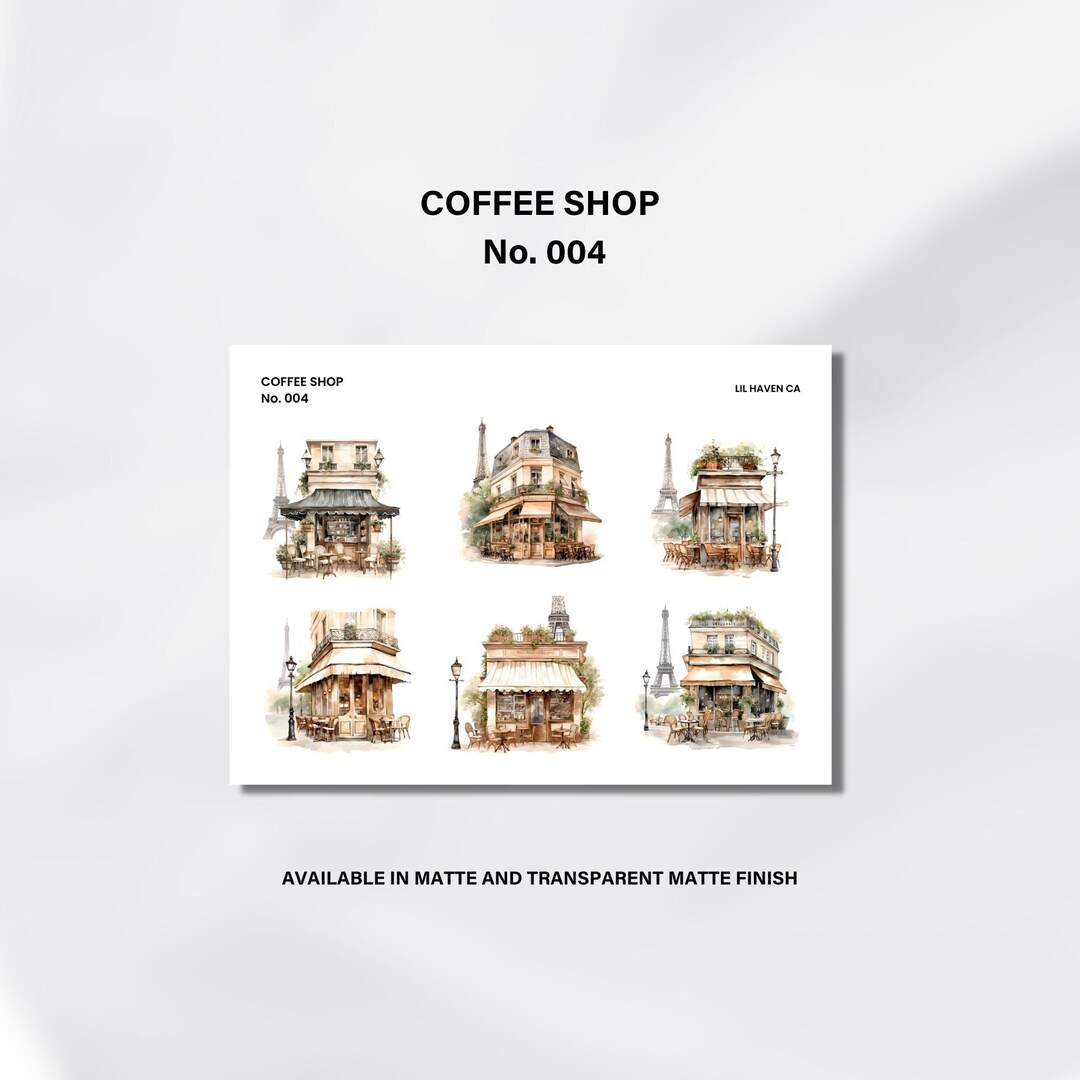 Coffee Shop Stickers, Coffee Shop Vibes Sticker Sheet, Coffee Planner ...