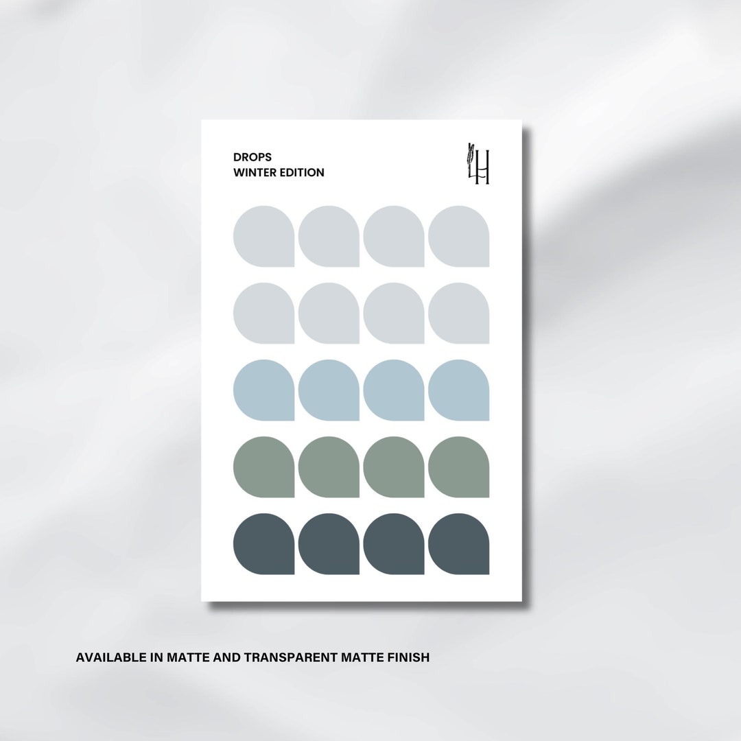 DROPS STICKERS for Planners and Journal | Tear Shaped Stickers ...