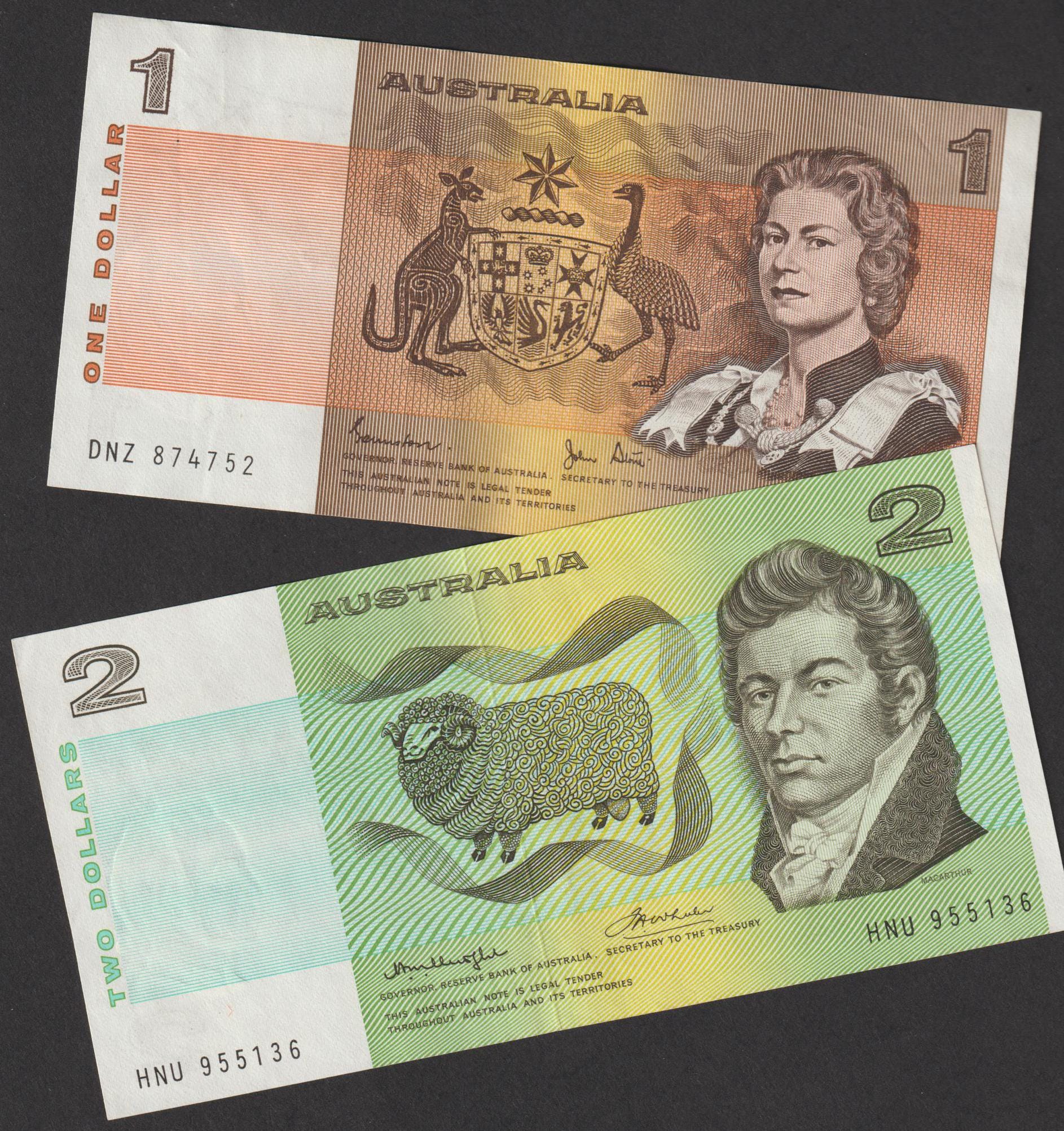 Australia Paper Banknote 1 2 5 Dollars Vintage Discontinued Historical ...