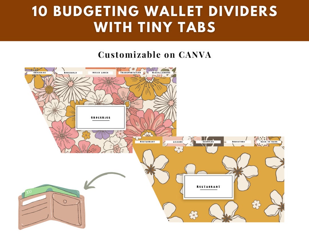 Cash Stuffing: 10 Customizable Retro Chic Cash Dividers for Your Wallet ...