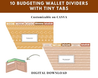 Wallet Cash Dividers Template - Etsy
