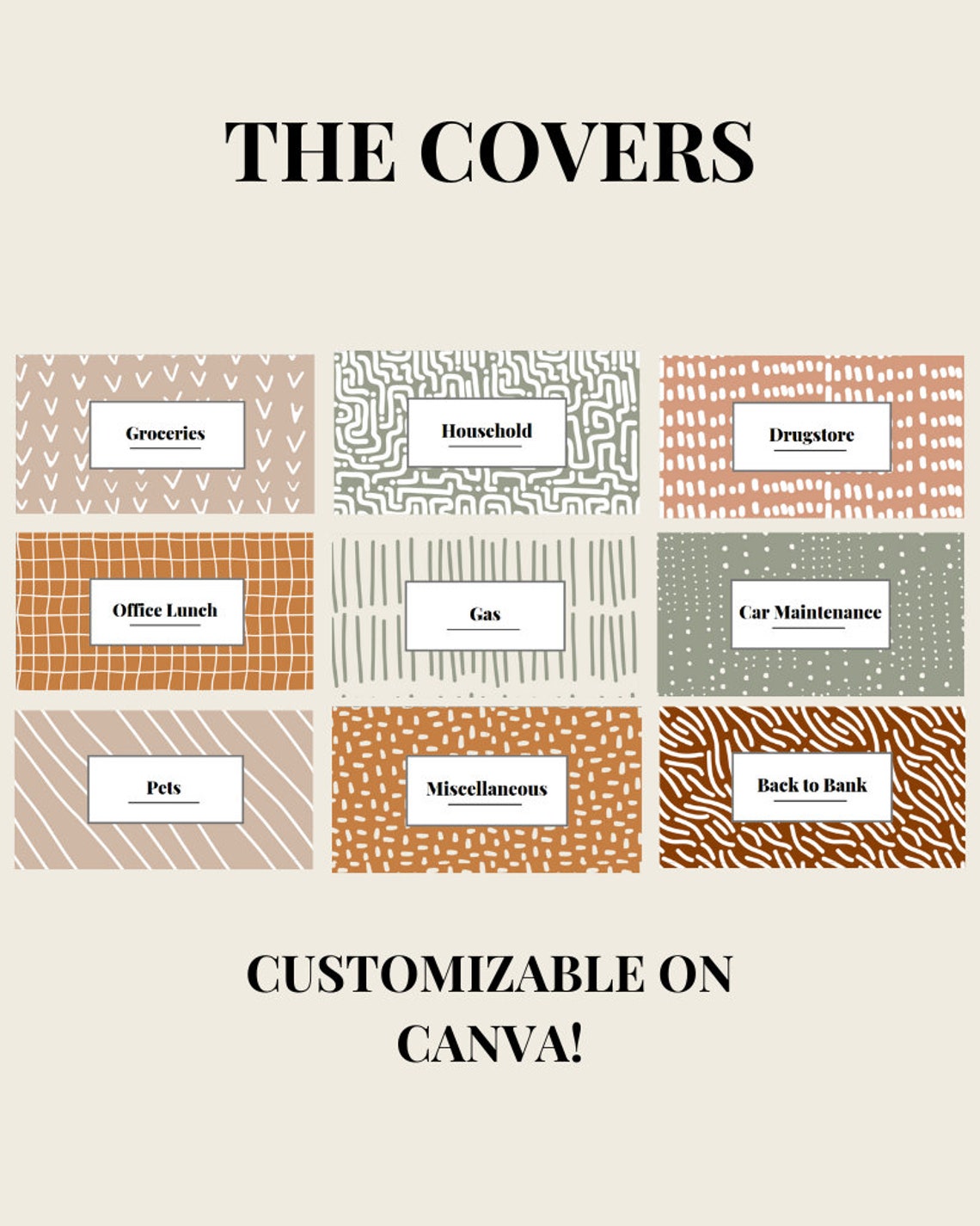 Customizable Cash Stuffing Covers and Savings Trackers for - Etsy