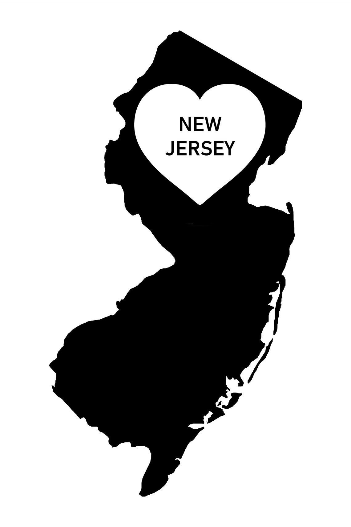 I Love New Jersey Printable Artwork, Digital Download - Etsy