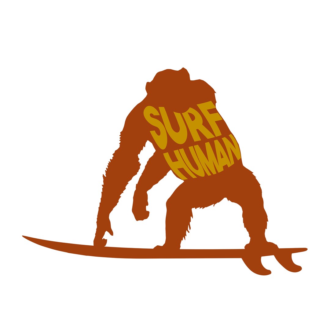 Surf Human 2 Printable Artwork, Digital Download - Etsy
