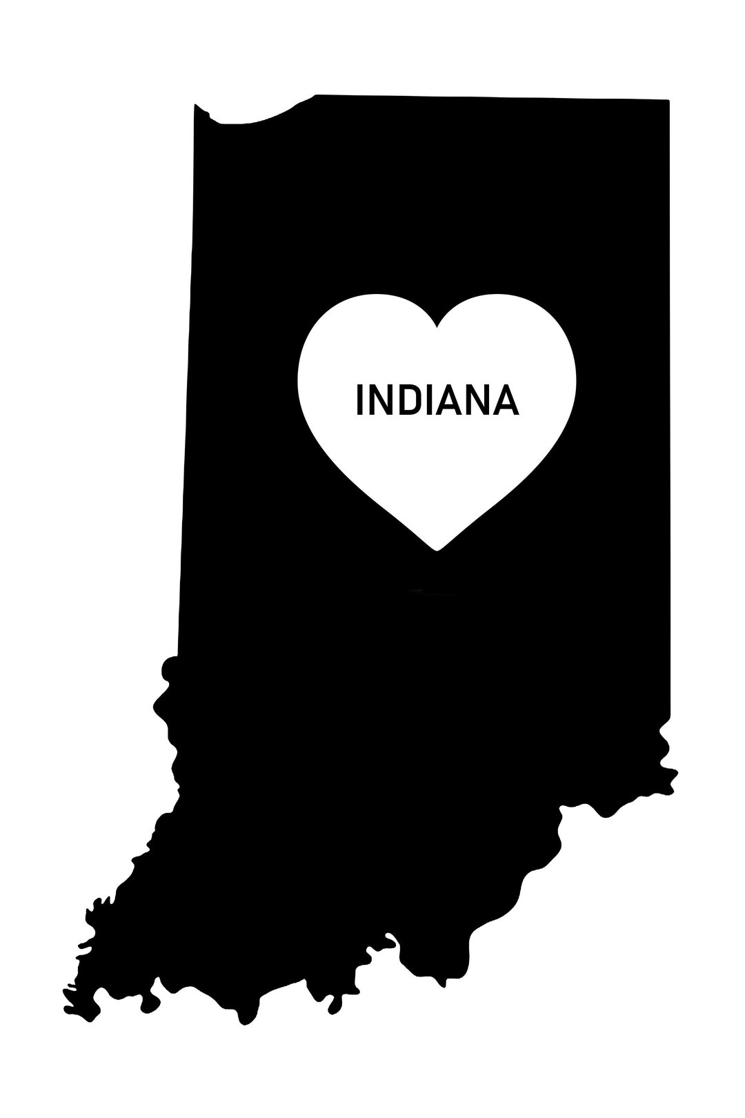 I Love Indiana Printable Artwork, Digital Download - Etsy