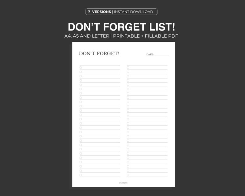 Fillable to Do List Printable: A4, A5, Letter (instant Download) - Etsy