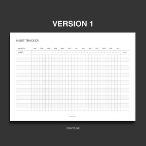 Monthly Habit Tracker Printable Landscape for Routine and 30-day ...