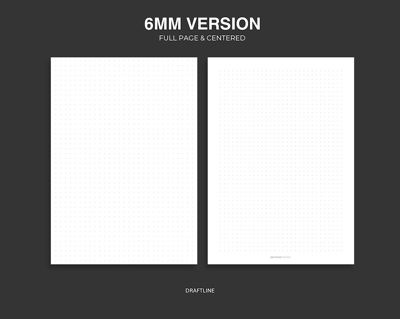 Dot Grid Paper Printable PDF – 4mm, 5mm and 6mm – A4, A5 and Letter ...