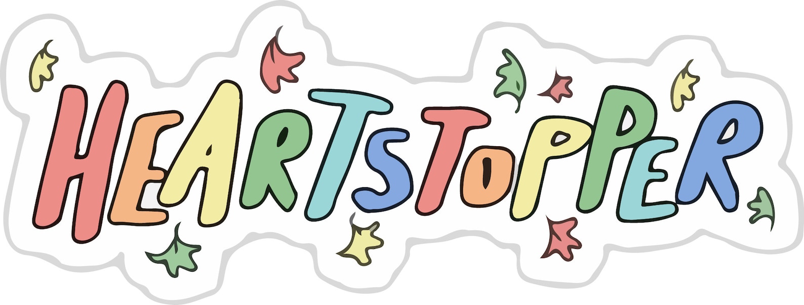 Heartstopper Logo Svg Heartstopper Sticker Leaves PNG LGBTQ - Etsy ...