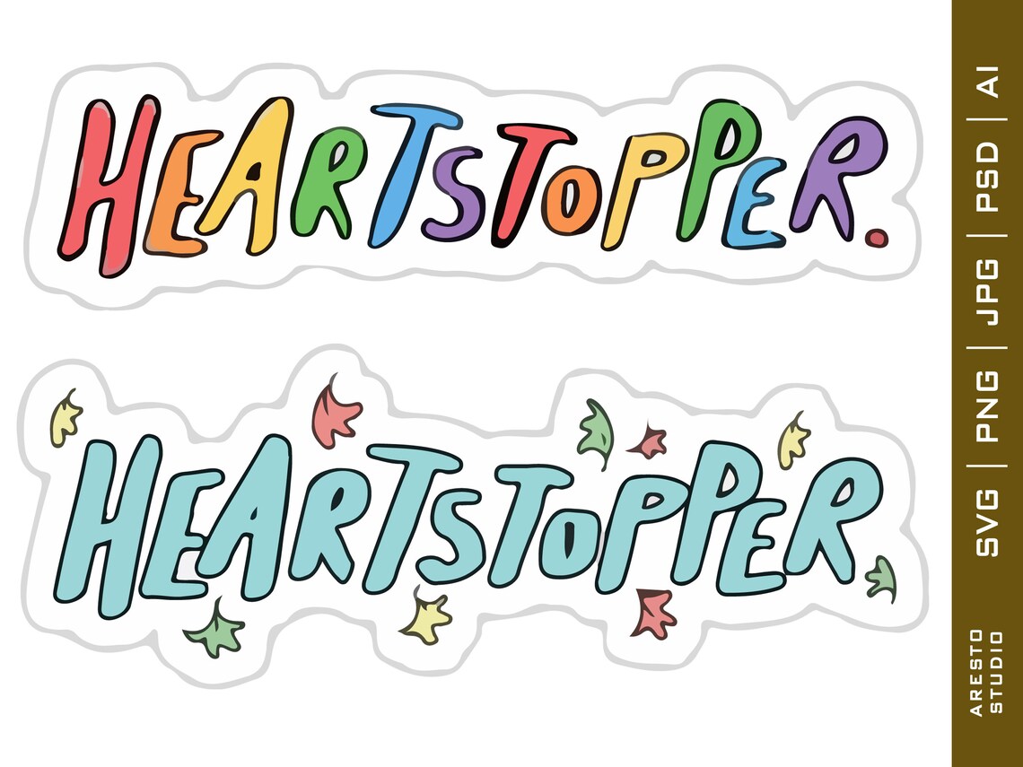 Heartstopper Logo svg Herzstopper Sticker Blätter PNG LGBTQ - Etsy Schweiz